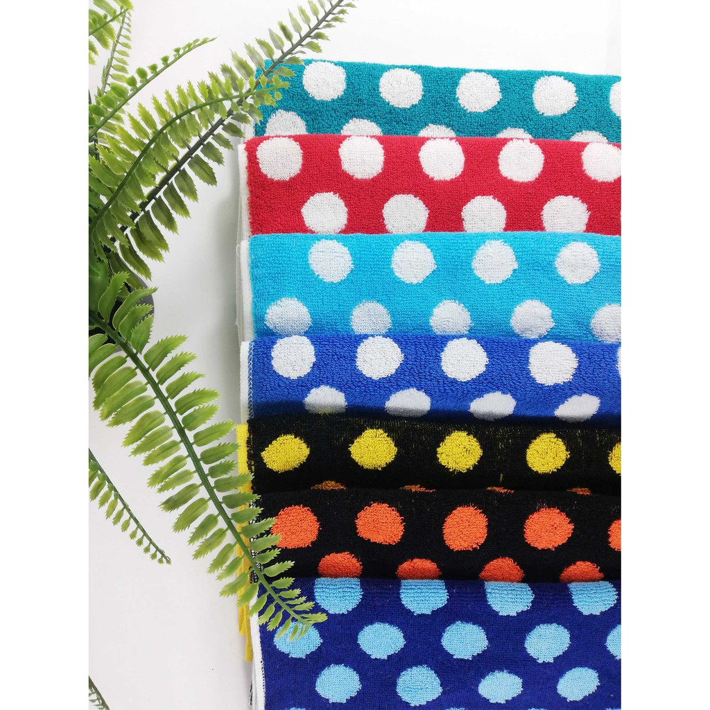 【Dayitowel】《毛巾》圓點 雙色緹花毛巾 純棉 吸水極佳 不褪色 大量可客製印字 電繡logo 台灣製造 | 蝦皮購物