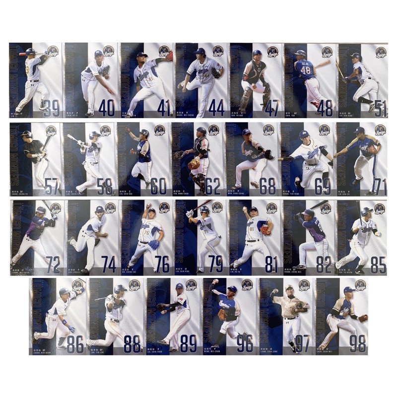 【2019中職球員卡】Lamigo桃猿 背號39-98 普卡單售 | 蝦皮購物