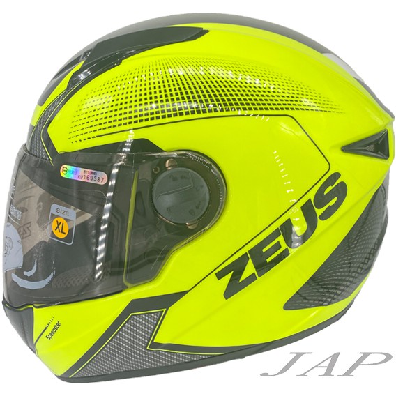 瑞獅 ZEUS 811 AL6 螢光黃黑 全罩安全帽 內襯全可拆《遠古騎士》 | 蝦皮購物