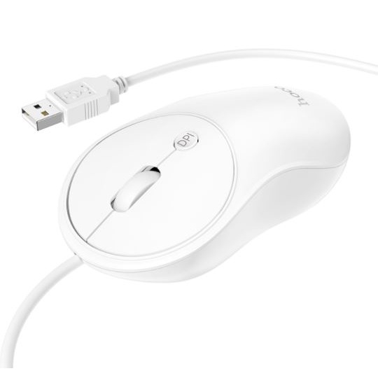 芯鈊3C屋-HOCO GM13 白色有線滑鼠 | 蝦皮購物