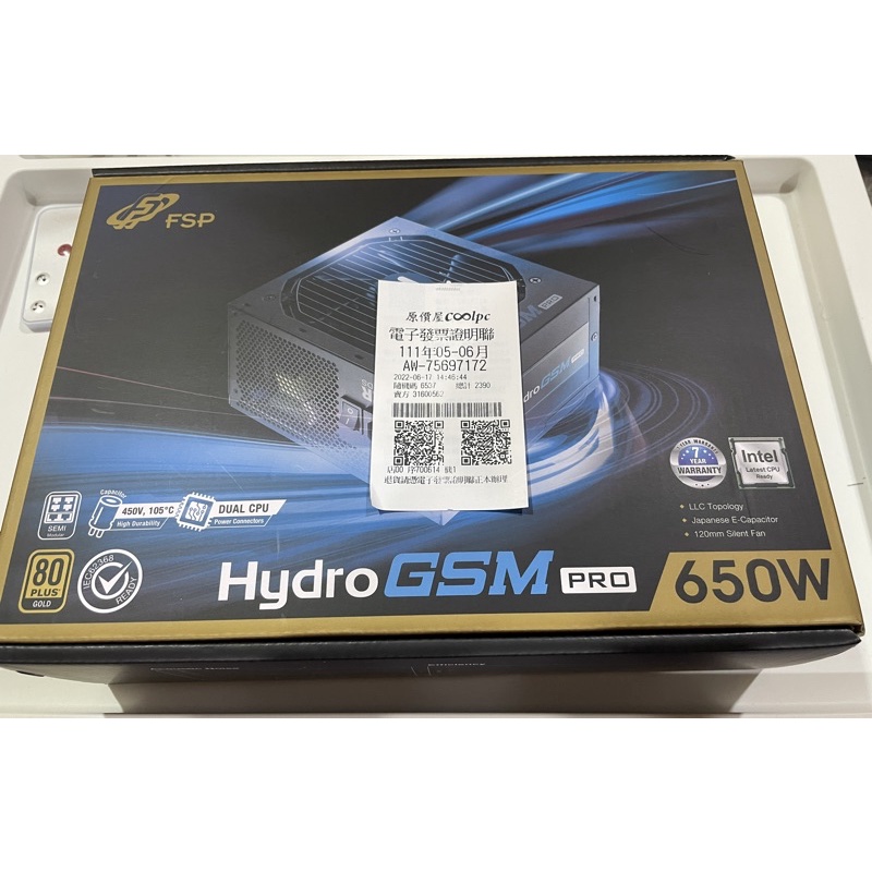 全漢Hydro GSM PRO 650w 金牌 半模組 電源供應器 全日系電容 10年保，外加1660s顯示卡～ | 蝦皮購物