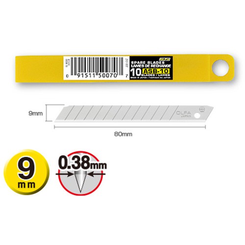 含稅附發票【史代新文具】OLFA ASB-10 小美工刀片 10片入 | 蝦皮購物