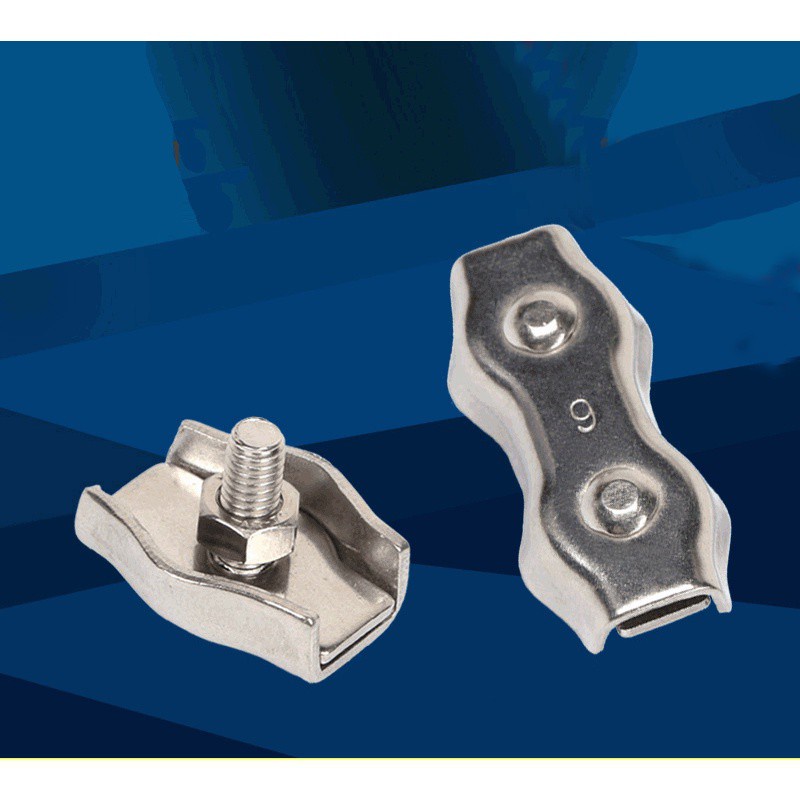 【susumy】304材質 鋼索夾 雙夾 鋼索固定夾 適用鋼索線徑 隱形鐵窗用 鋼索固定夾頭 | 蝦皮購物