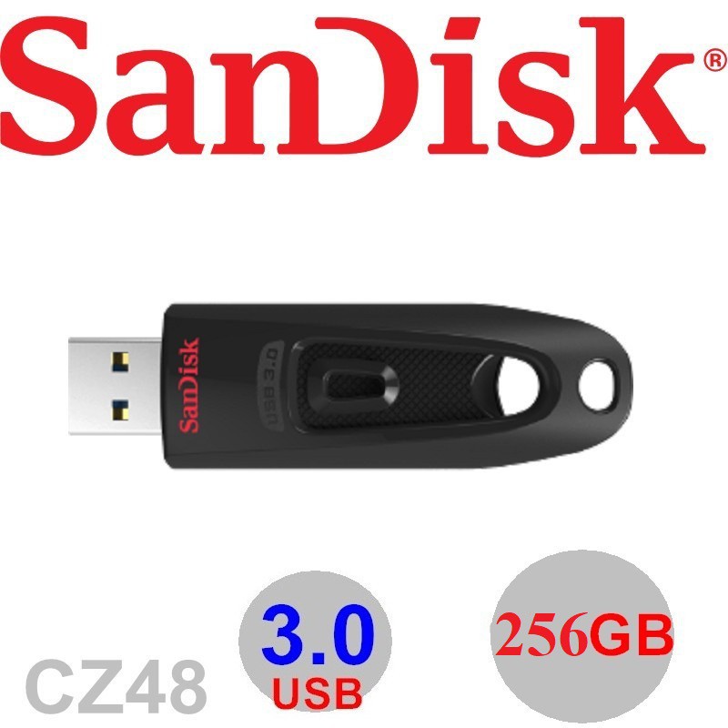 (現貨)SanDisk晟碟 CZ48 Ultra USB 3.0隨身碟 256GB/512GB | 蝦皮購物