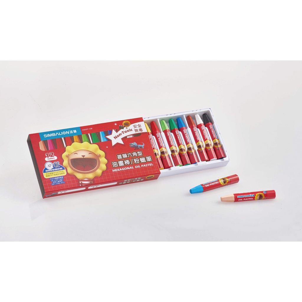 +富福里+ 【雄獅】 HGOP- HGOP 雄獅中六角粉蠟筆 12/18/24/36色 | 蝦皮購物