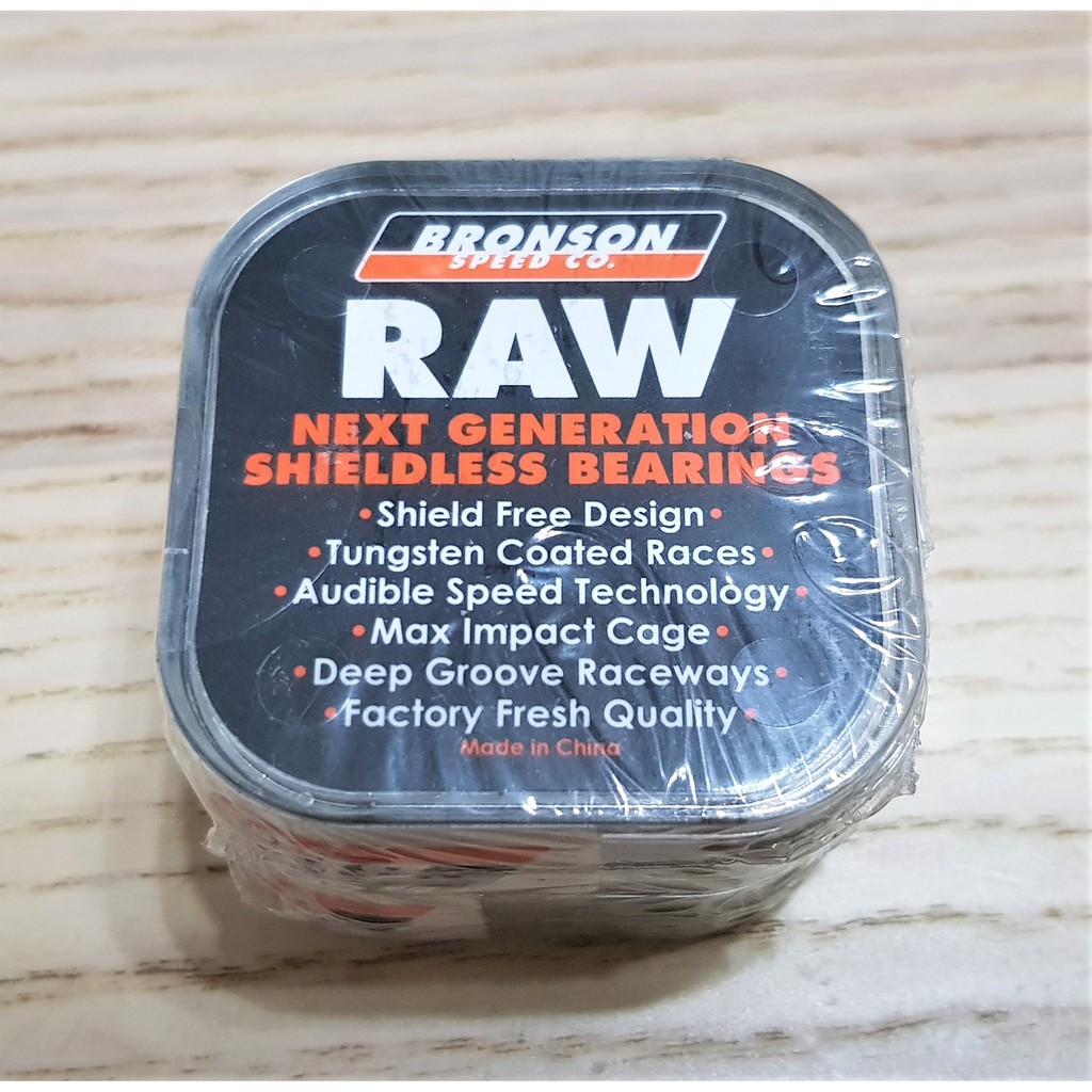 Bronson Raw Skateboard Bearings 滑板培林 滑板軸承 無盾鎢塗層 競速培林 | 蝦皮購物