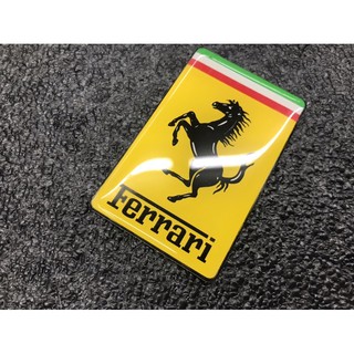 🔰 SJ Ferrari 法拉利 塑脂 防水 貼紙 LOGO 標誌 立體貼紙 造型 飾貼 | 蝦皮購物