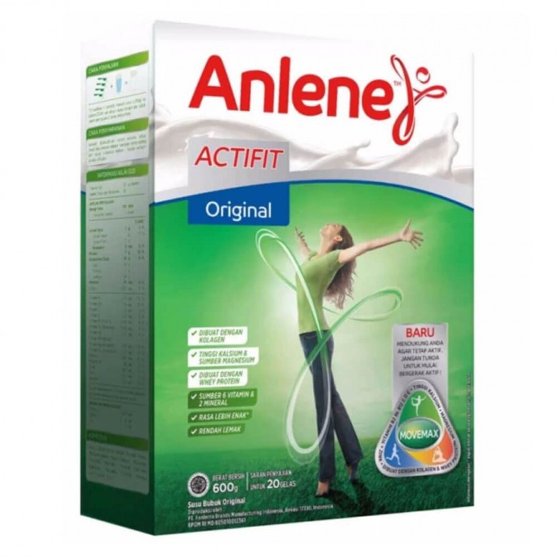 印尼 ANLENE Actifit 3X Original Powdered Milk 奶粉 600g | 蝦皮購物