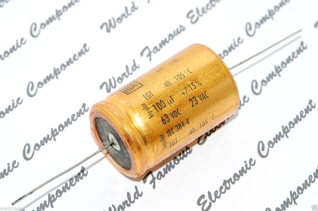 德國ROE EGT 100uF 63V 23Vac 無極性 金色臥式電解電容 BP/NP x1個 | 蝦皮購物