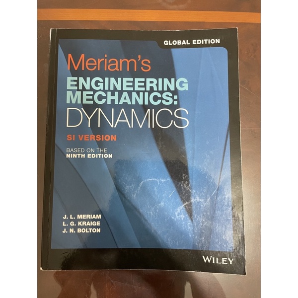 Meriam`s Engineering Mechanics: Dynamics 9/e SI VERSION | 蝦皮購物 Meriam`s Engineering Mechanics: Dynamics 9/e SI VERSION | 蝦皮購物