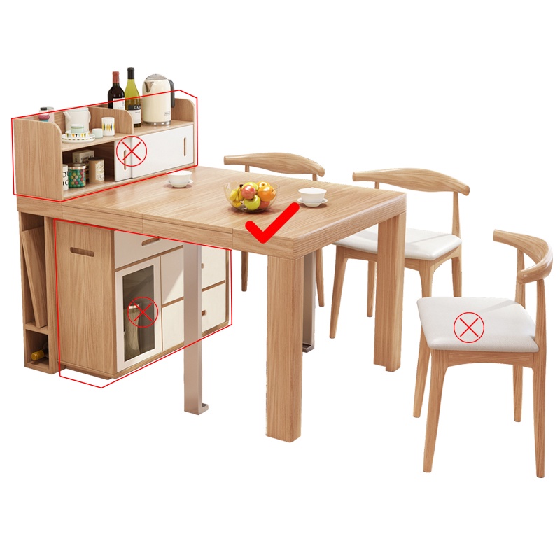 折疊桌 簡易 小戶型 北歐折疊餐桌小戶型傢用隱形收納餐邊櫃4人可伸縮長方形8人餐枱 | 蝦皮購物