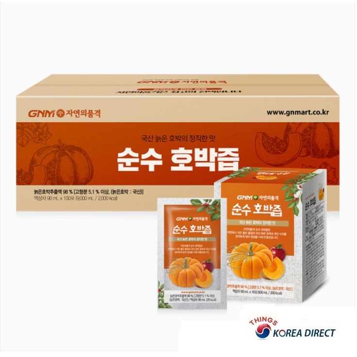 韓國直送 GNM 純天然南瓜汁90ml ( 30包/ 50 包 / 100 包) | 蝦皮購物