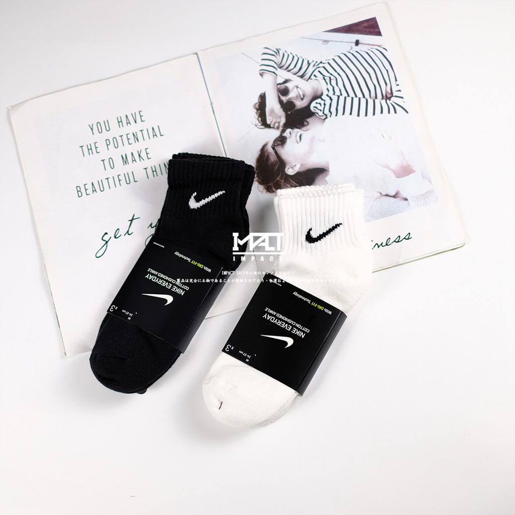IMPACT Nike Everyday Cushion 黑 白 中筒襪 SX7667-010 SX7677-100 | 蝦皮購物