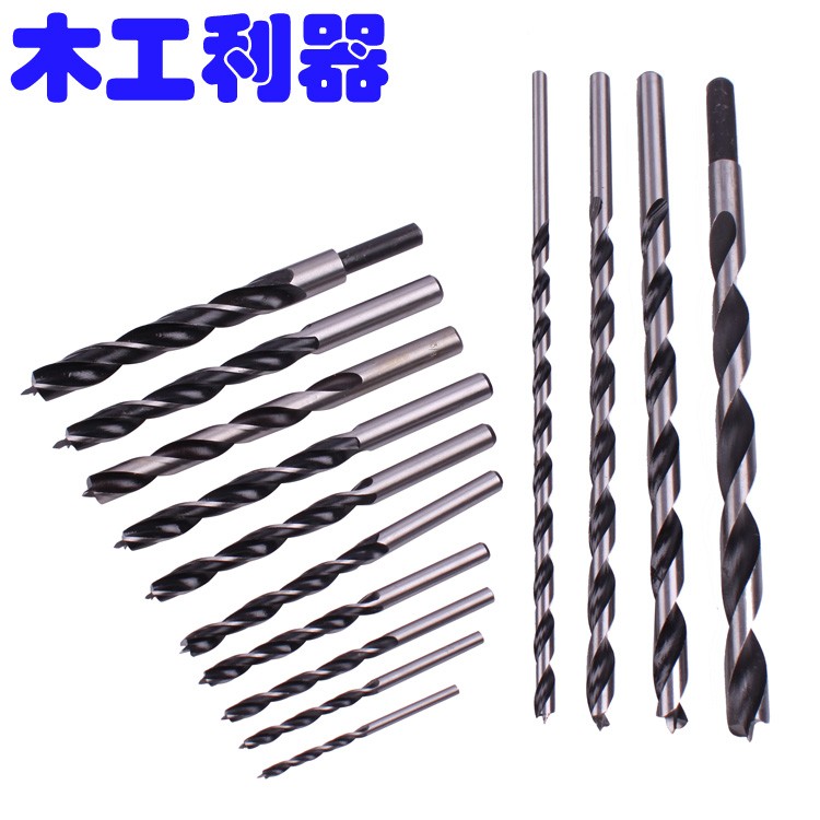 台北24H出貨 附發票 木工 鑽頭 三尖鑽 鑽尾 250MM 加長型 圓柄 6mm 8mm 10mm | 蝦皮購物