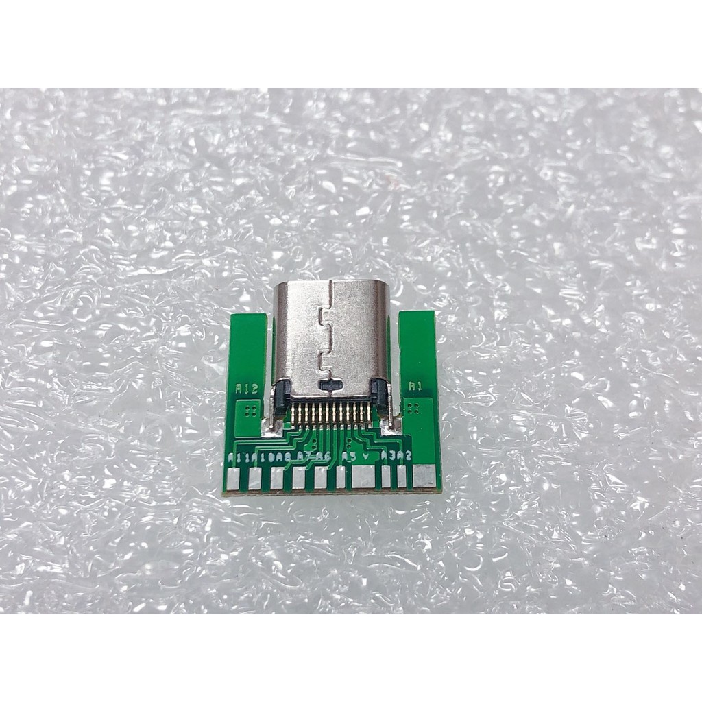 Type-C母座 USB-C母座 Type-C焊線式母頭帶PCB板連接器 SMT貼片 DIY實驗用 Type-C電路板 | 蝦皮購物
