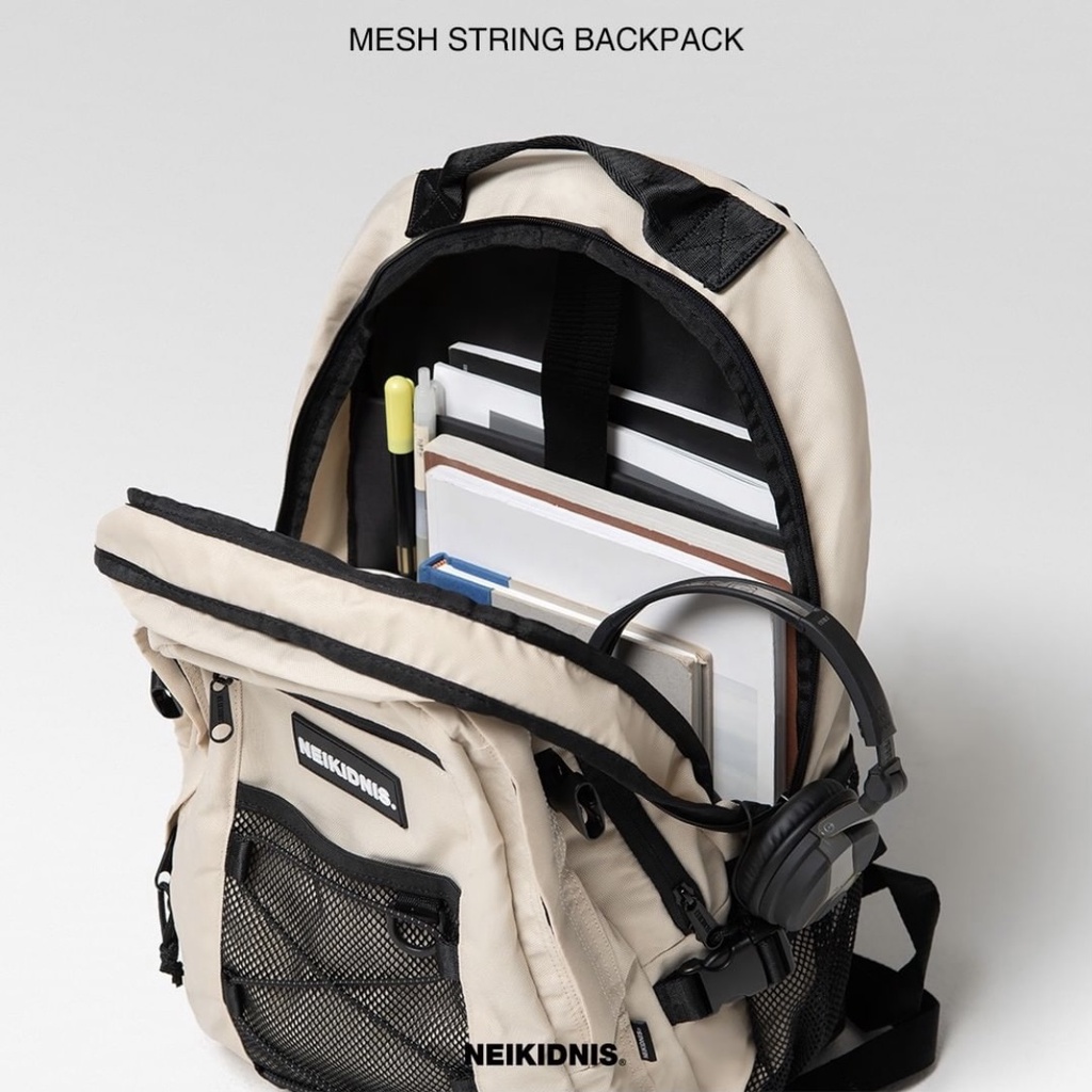 🇰🇷 韓國KKOBA 現貨 NEIKIDNIS Mesh String Backpack 後背包 書包 | 蝦皮購物