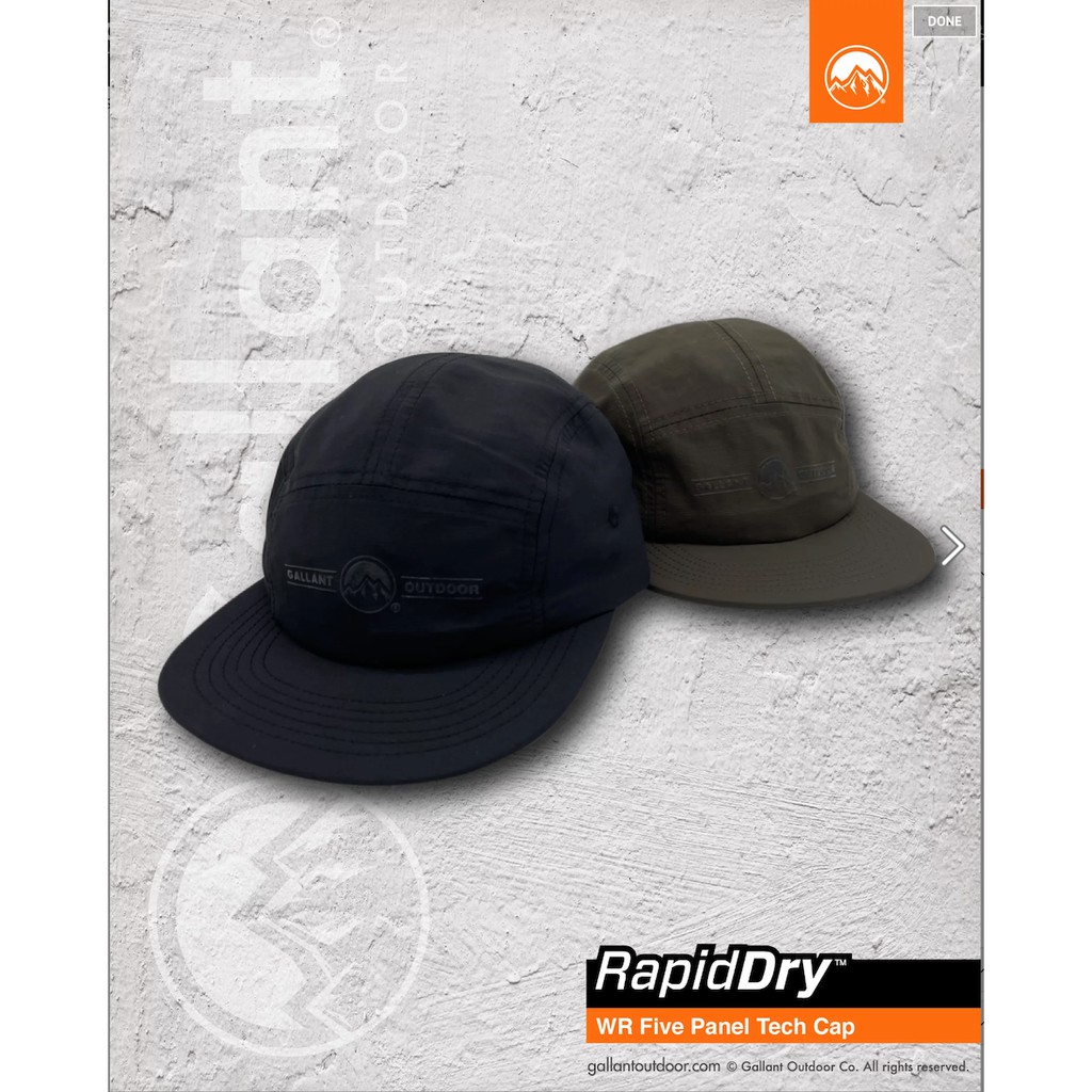 Gallant Outdoor®️ WR 5 Panel Tech Cap 防潑水快乾五分帽(售完即停產) | 蝦皮購物