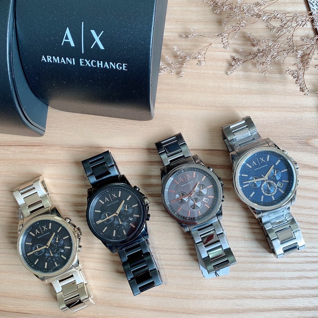 [B.U歐美專業代購]Armani Exchange AX 鋼錶帶 三眼 智能計時 男錶 手錶 錶 ax2509 | 蝦皮購物