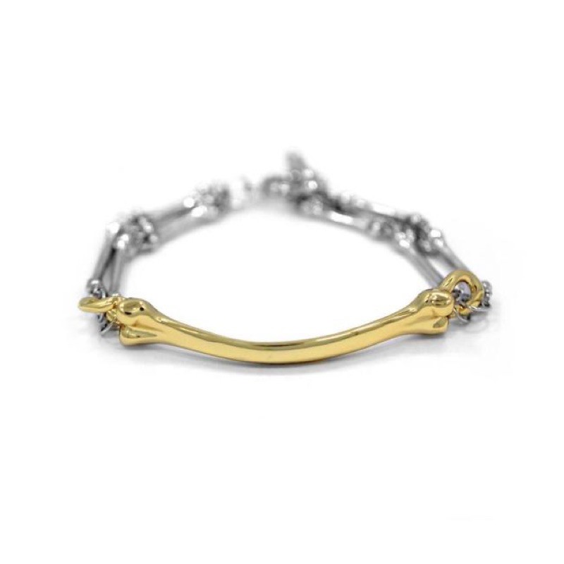 美國 HAN CHOLO - Bone Bracelet 金銀 骨頭 手鍊 手環 | 蝦皮購物