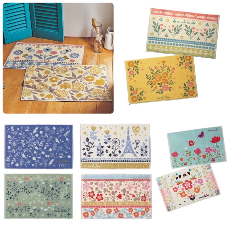 日本千趣會·mini labo 預購-巴黎鐵塔 花朵主題 腳踏墊 地墊 | 蝦皮購物