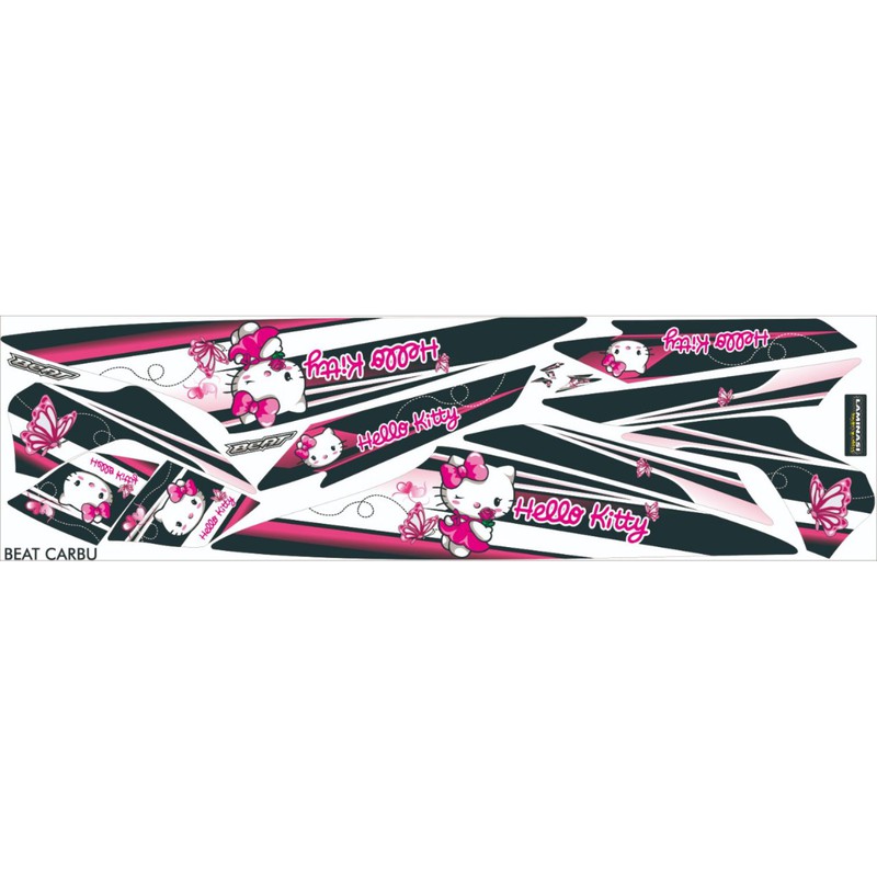 HONDA 本田 BEAT CARBU 摩托車貼紙 HELLO KITTY STRIPING Variation | 蝦皮購物