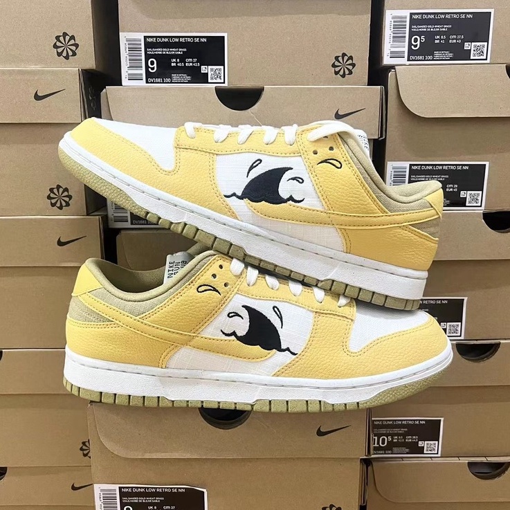 【Focus Store】 Nike Dunk Low Sun Club 白黃 鯊魚 環保 DV1681-100 | 蝦皮購物