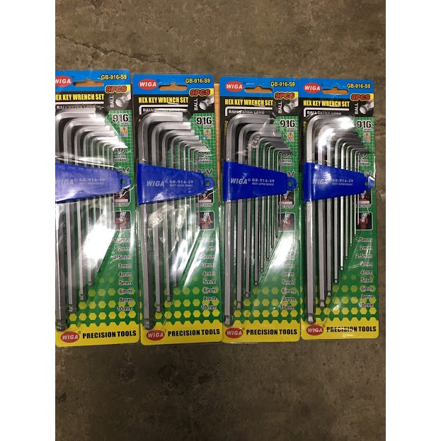 【多多五金舖】WIGA 白金超長球型六角板手組 9PCS CRV GB-916-S9 | 蝦皮購物