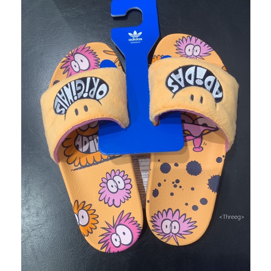 🏀ADIDAS ADILETTE X KEVIN LYONS 聯名款 運動拖鞋 橘色 男女 GY5768 | 蝦皮購物