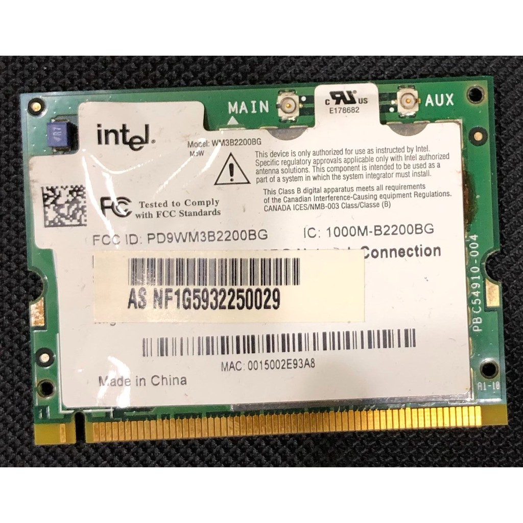 筆記型 無線網路卡 Intel PRO/Wireless 2200BG | 蝦皮購物