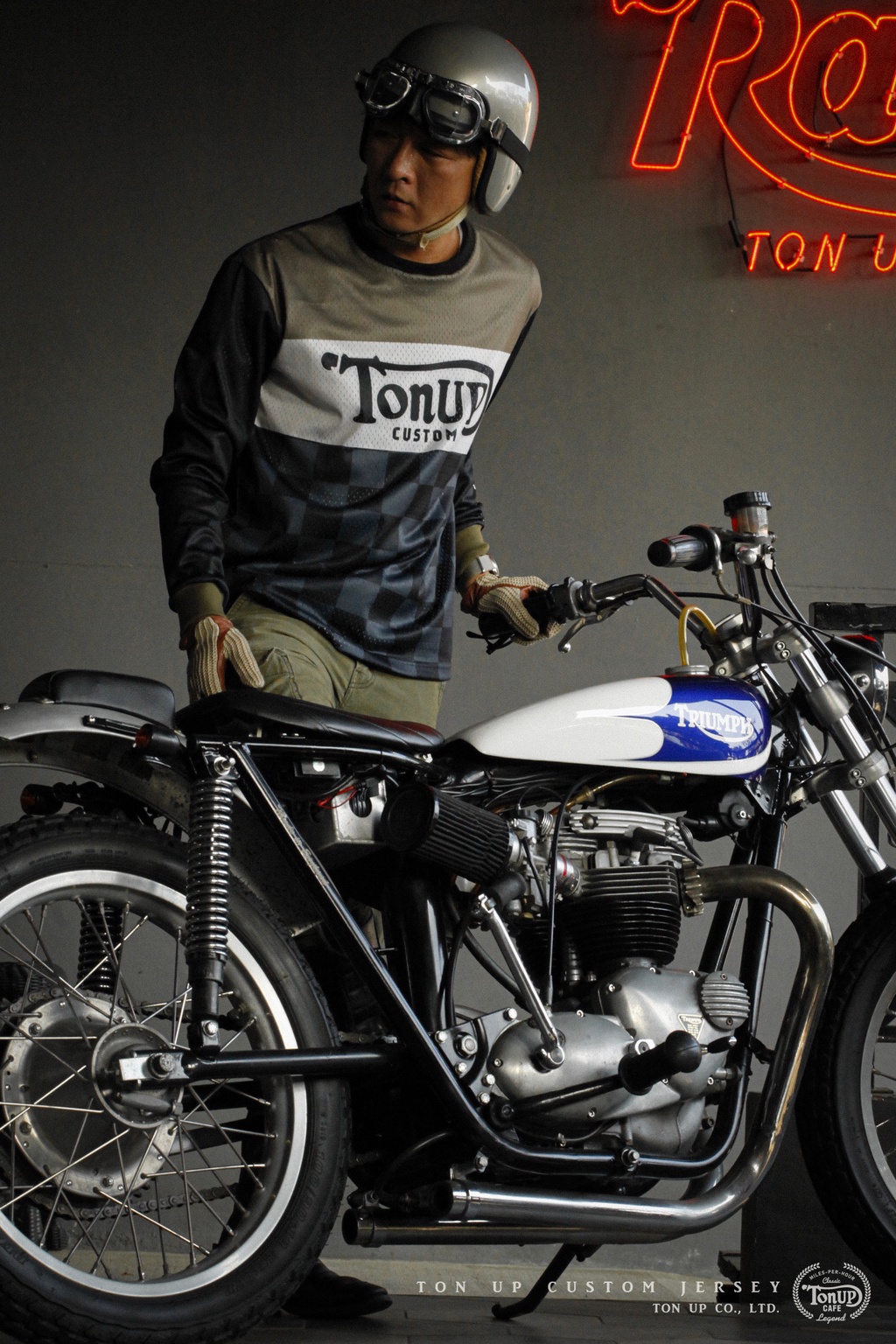 P&J 捷寶松山店 現貨 免運優惠 限量 Ton Up Cafe 越野車衣 透氣 網眼 防曬 復古車衣 經典兩色 | 蝦皮購物