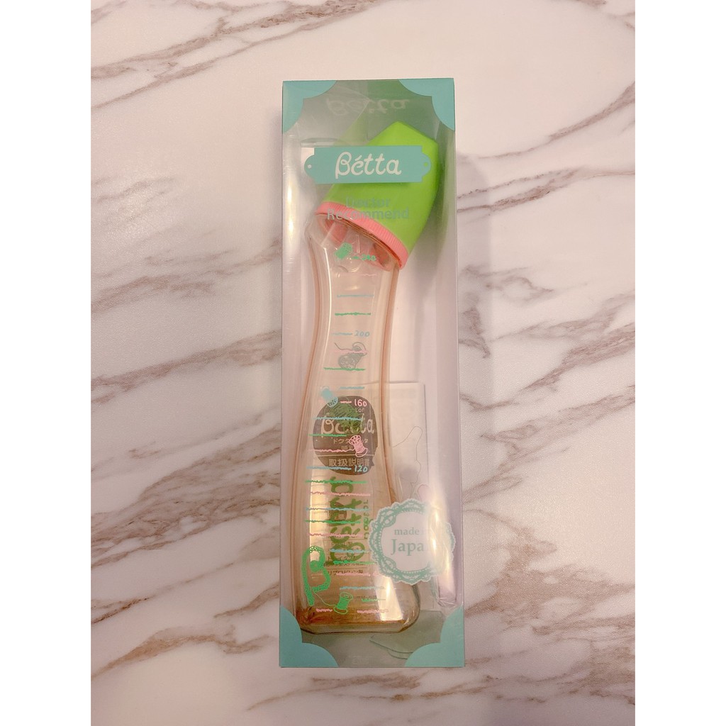 現貨免運 全新 日本製 Dr. Betta PPSU 240ml 手作防脹氣奶瓶-附通氣孔(綠蓋) | 蝦皮購物