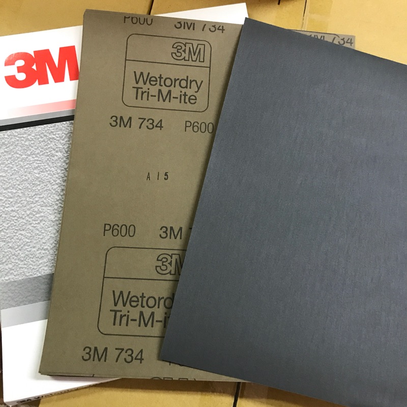 3M 734 #600號水砂紙 6*10cm 打磨 汽機車漆面刮痕修補拋光 | 蝦皮購物