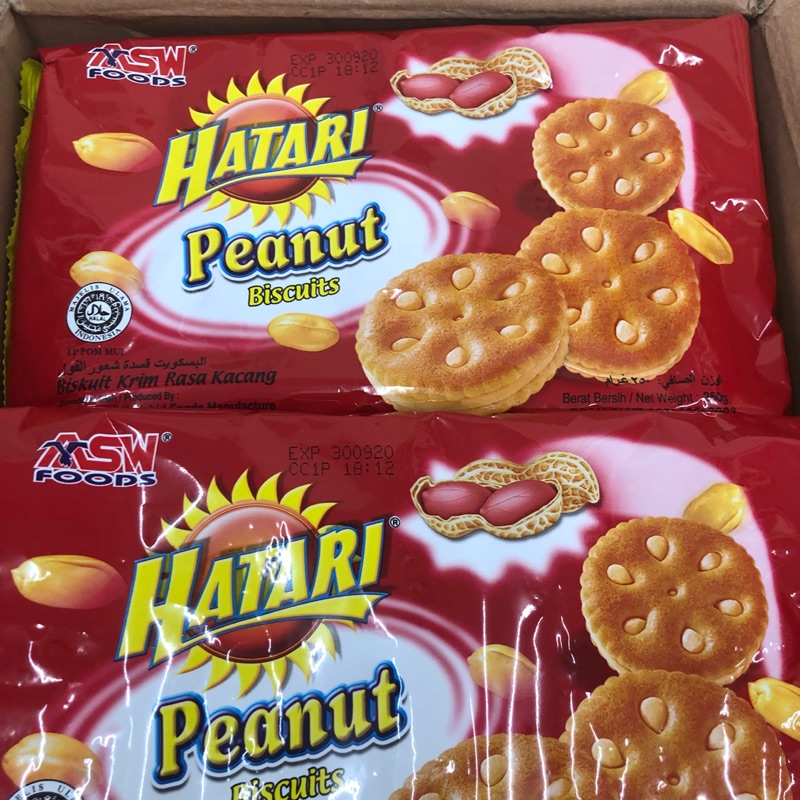 Hatari biskuit kacang peanut Biscuit 花生餅乾 | 蝦皮購物