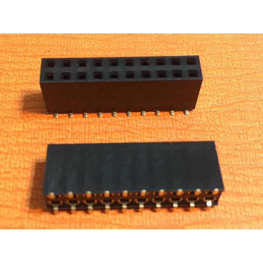 【IF】 雙排 排母 2*10pin 2.54mm 180度 SMD 2x10P HEADER | 蝦皮購物