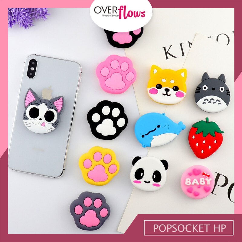 溢流 3 Popsocket 角色 Griptok HP 3D 經濟彈出式插座可愛進口 | 蝦皮購物