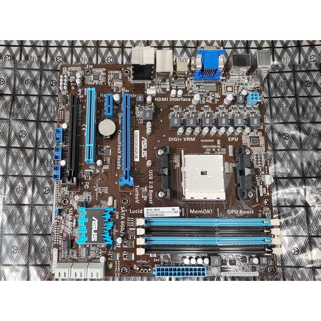 庫存 全新未上機品 ASUS 華碩 F2A85-M CM1745 DDR3 M-ATX FM2 主機板 保三個月 | 蝦皮購物