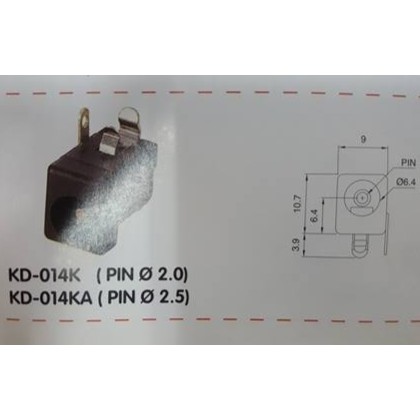 DC接頭 KD-014A-L(2.5) DC JACK 9$ | 蝦皮購物