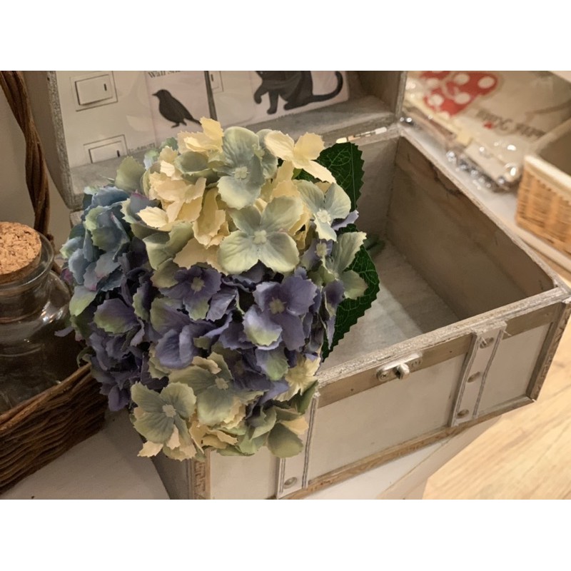 *黑頭小羊雜貨小舖*日本帶回zakka~超美的鄉村風/法式風格雜貨風CT觸媒繡球花/紫陽花人造花束～（淡紫色繡球花） | 蝦皮購物