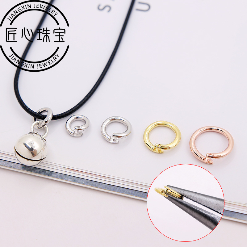 「匠心·DIY純銀開口環」S925純銀 半合開口圈 閉口圈 專用鏈接飾品圈圈 DIY飾品銀環開口環 | 蝦皮購物