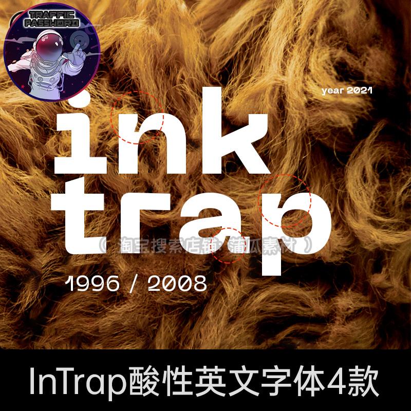 流量密碼 酸性英文字體下載 intrap風格潮流海報標題 ps/ai字體包14201110 | 蝦皮購物