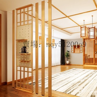 含發票~屏風 遮擋移動 折屏 屏風 遮擋移動 折屏北歐實木入戶屏風隔斷客廳簡約現代臥室格柵玄關日式洞洞闆置物架 KWKO | 蝦皮購物