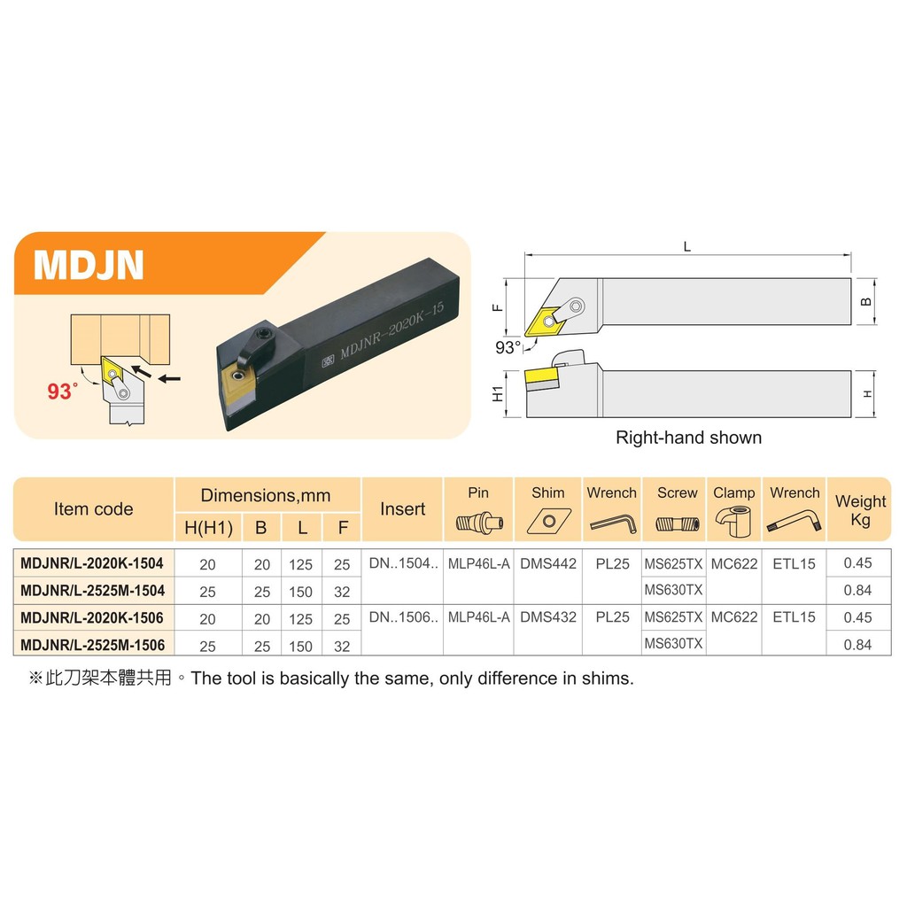外徑車刀架 外徑車刀 外徑刀架 MDJN 價格請來電或留言洽詢 | 蝦皮購物