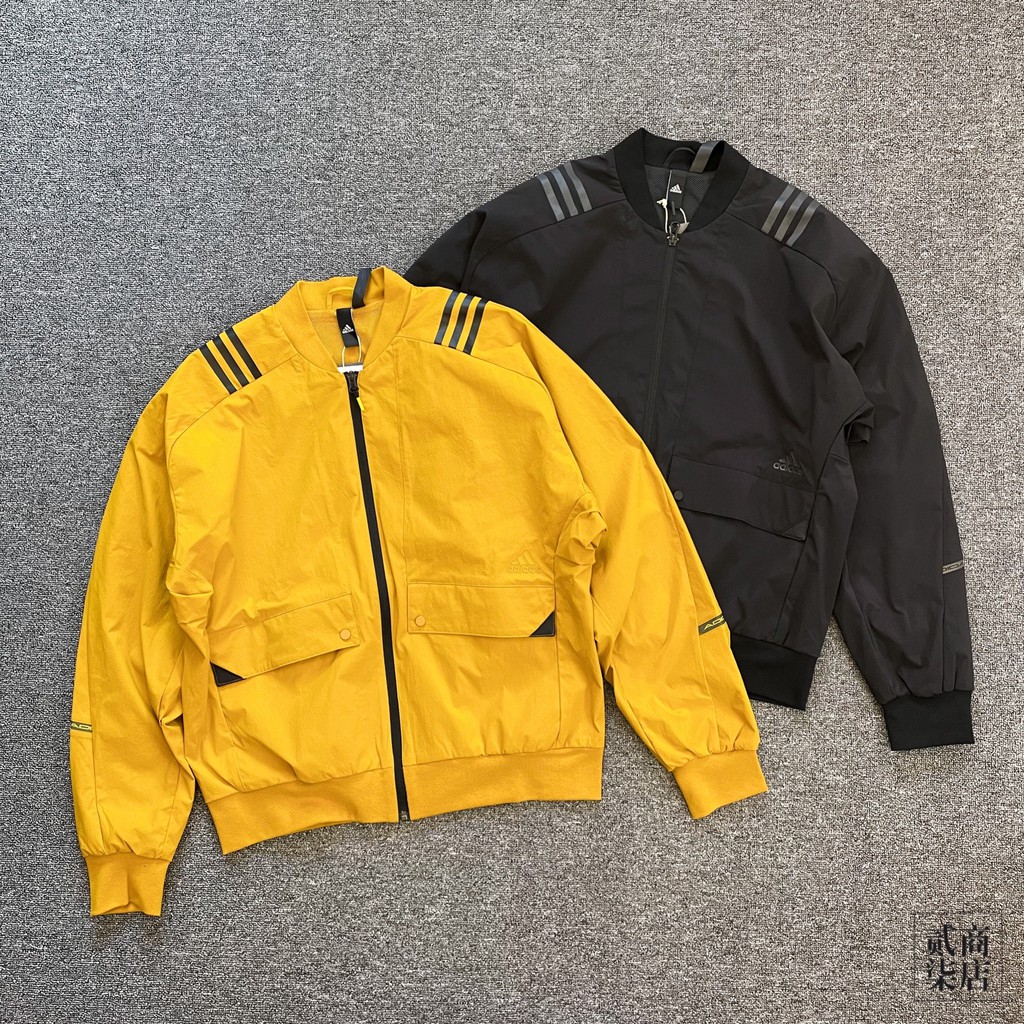 貳柒商店) adidas Bomb Jacket 男款 工裝 防風 外套 飛行外套 黑 H40231 黃 H40234 | 蝦皮購物