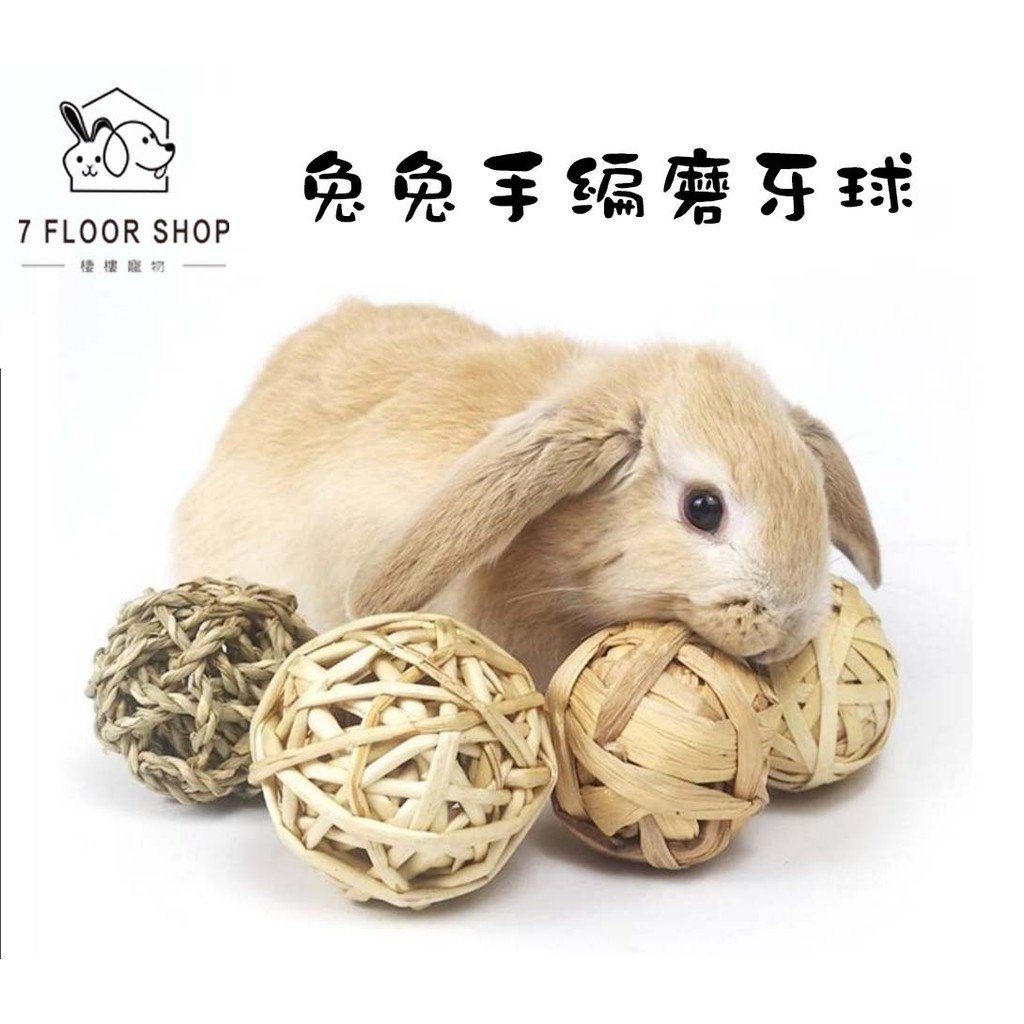 【現貨供應】兔子玩具 手工草編草球倉鼠磨牙球/兔子磨牙玩具 | 蝦皮購物