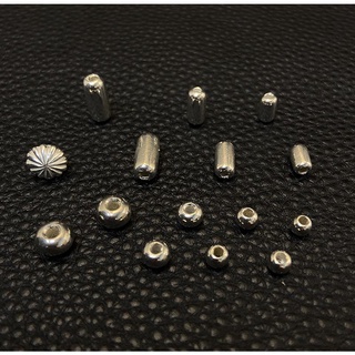 Goro's高橋吾郎 配件螺紋實心圓柱型銀珠子 管桶珠 圓珠925銀珠 DIY銀 | 蝦皮購物