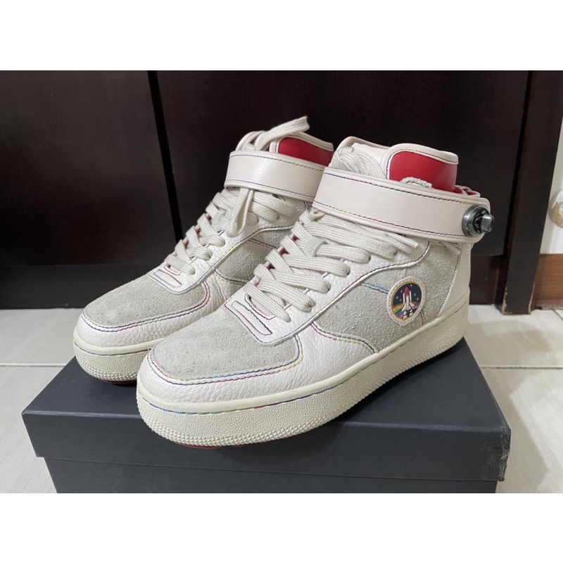 專櫃正品Coach x NASA 限量聯名牛皮高筒鞋 | 蝦皮購物