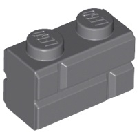 LEGO 樂高 深灰色 1X2 磚形磚 Brick 1x2 Masonry Profile 98283 | 蝦皮購物