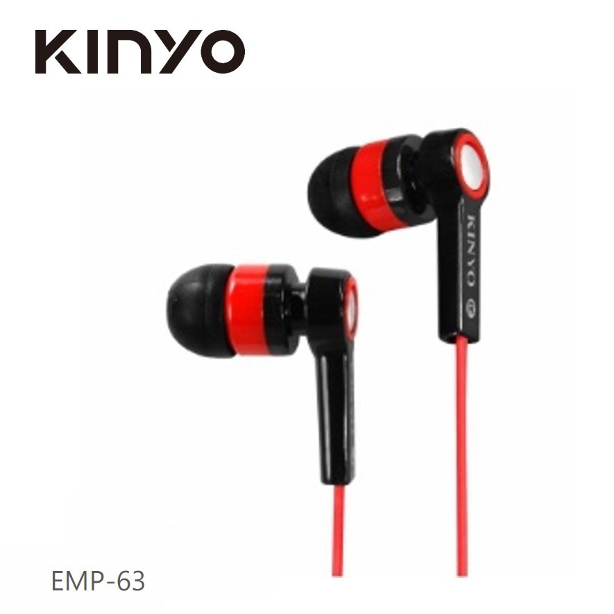 KINYO 高級耳塞式耳機 有線耳機 入耳式耳機 通話 音樂 EMP-63 現貨 廠商直送 | 蝦皮購物