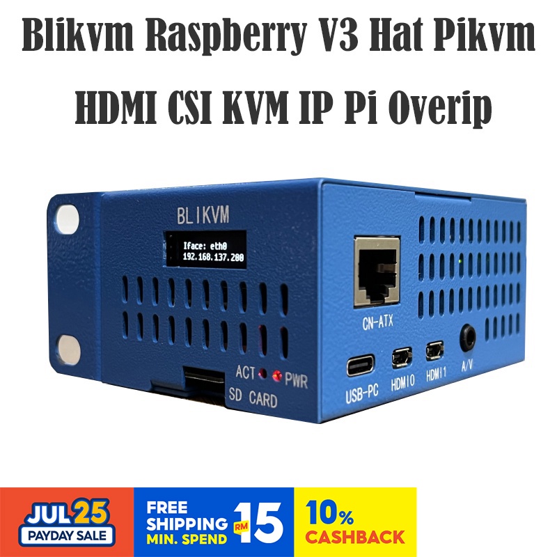 ⭐⭐⭐Blikvm Raspberry V3 Hat Pikvm HDMI CSI KVM IP Pi Overip⭐⭐ | 蝦皮購物