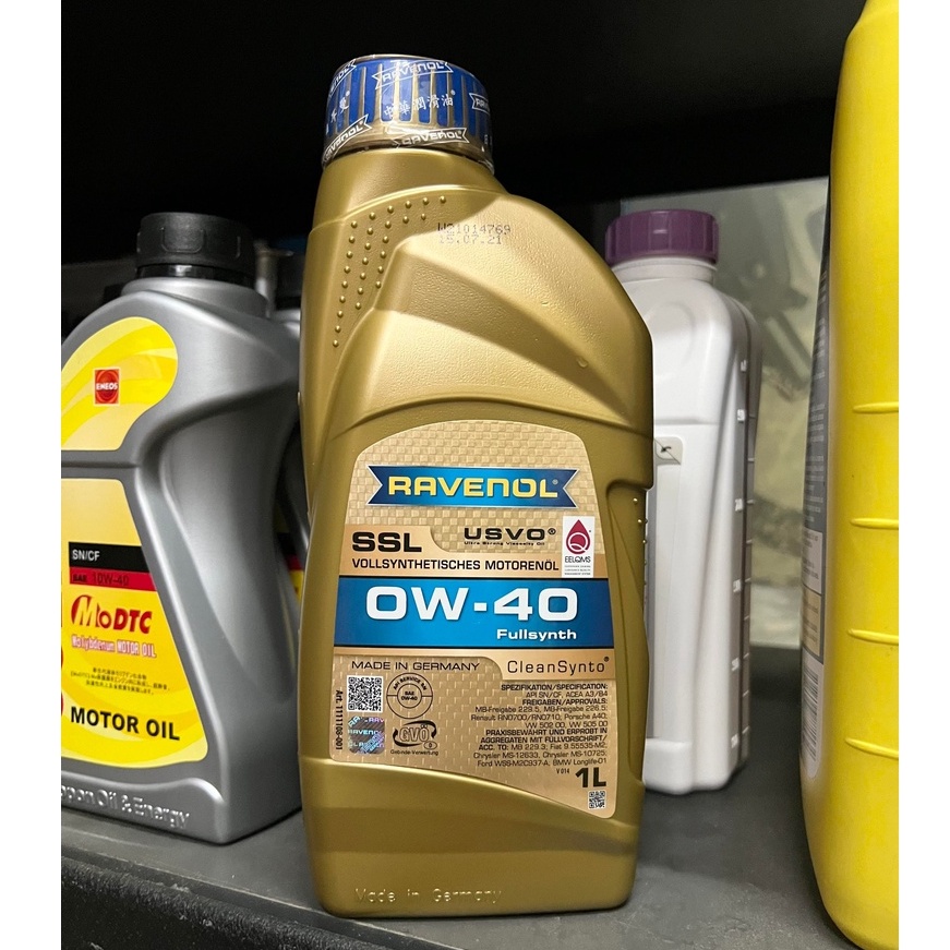 建議售價 {飆} 公司貨 RAVENOL SSL 0W40 全合成 汽車機油 日耳曼 | 蝦皮購物